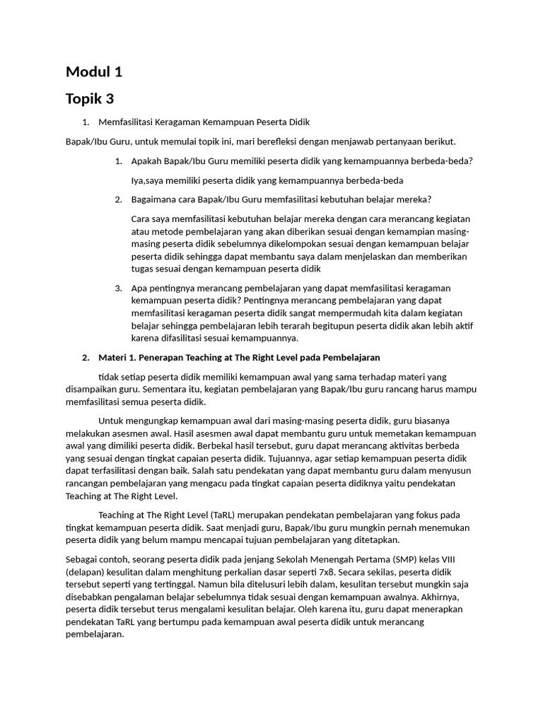 Modul 1 Topik 3 | PDF