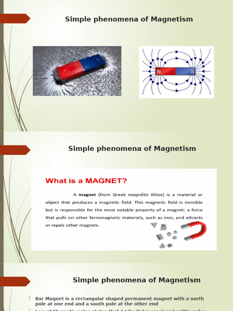 Simple Phenomena of Magnetism | PDF