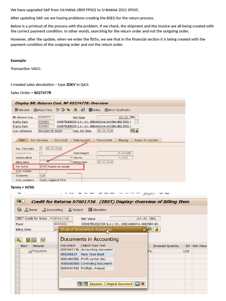 Erro Terms Devolution | PDF