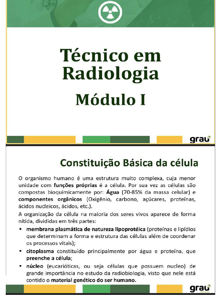 RADIOBIOLOGIA-MO 769 DULO I-RADIOBIOLOGIA Aula 26-02 | PDF