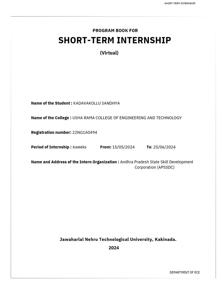 APSSDC AI & ML Internship Report 2024 | PDF | Machine Learning ...