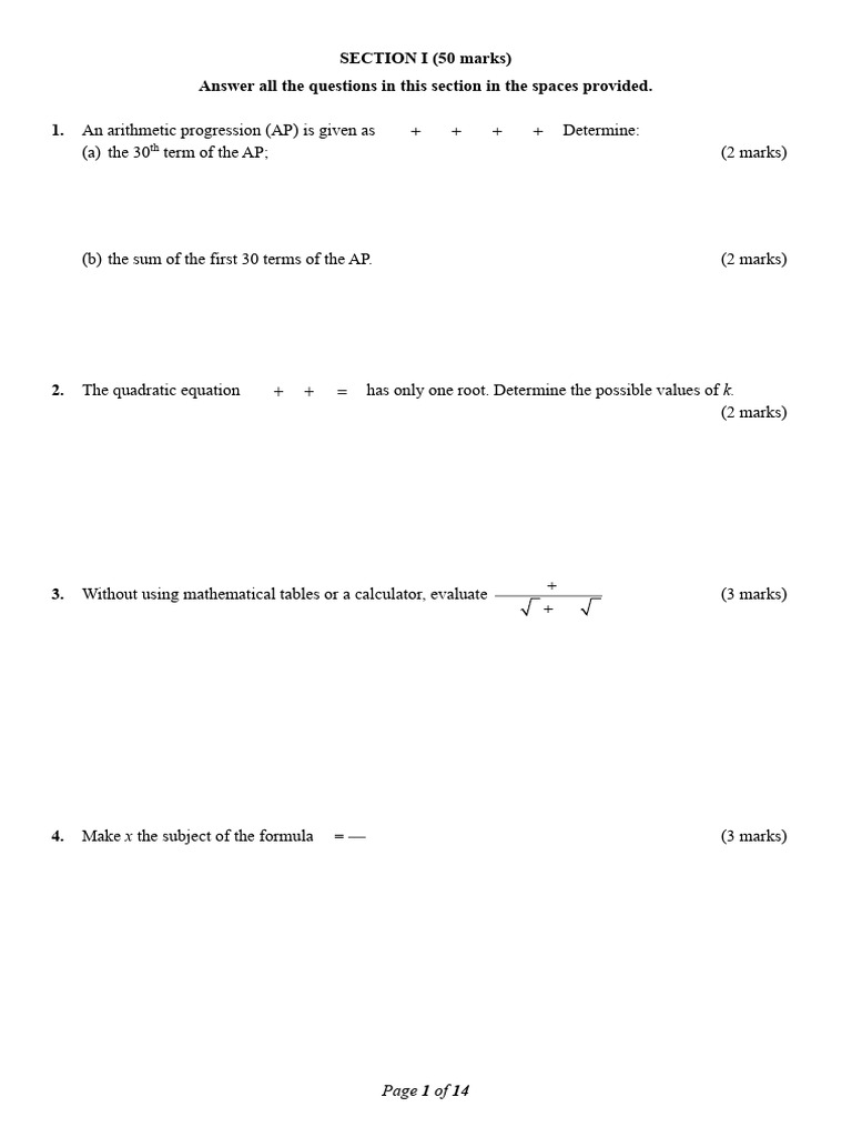KCSE 2024 121 PP2 Printable | PDF | Circle | Triangle