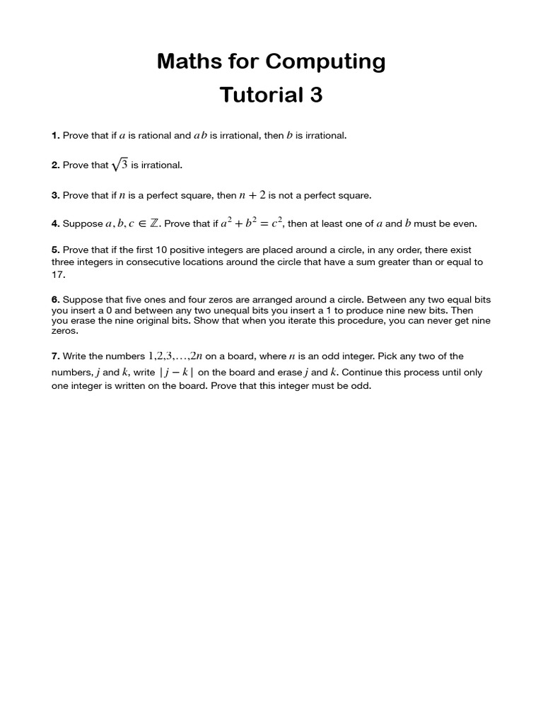 Tutorial 3 | PDF