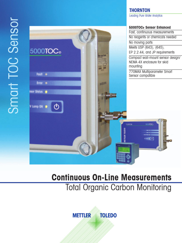 DS 5000TOCe TOC Sensors EN Jun10 | PDF | Total Organic Carbon | Chemistry