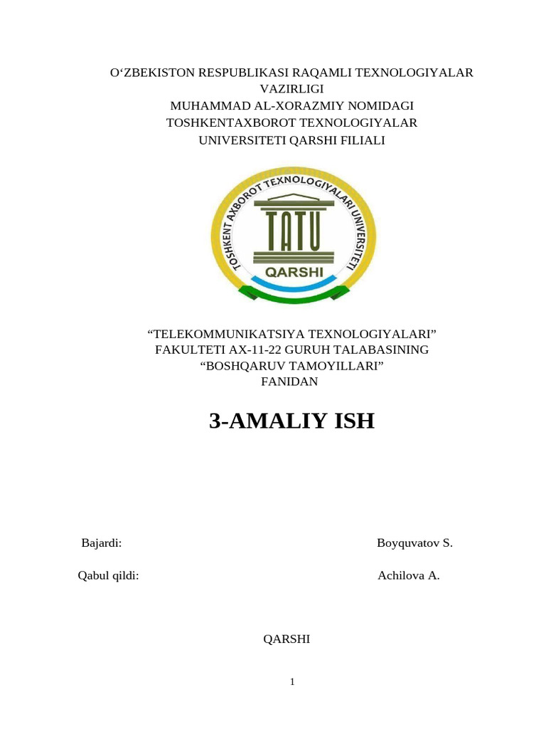 3 Amaliy | PDF