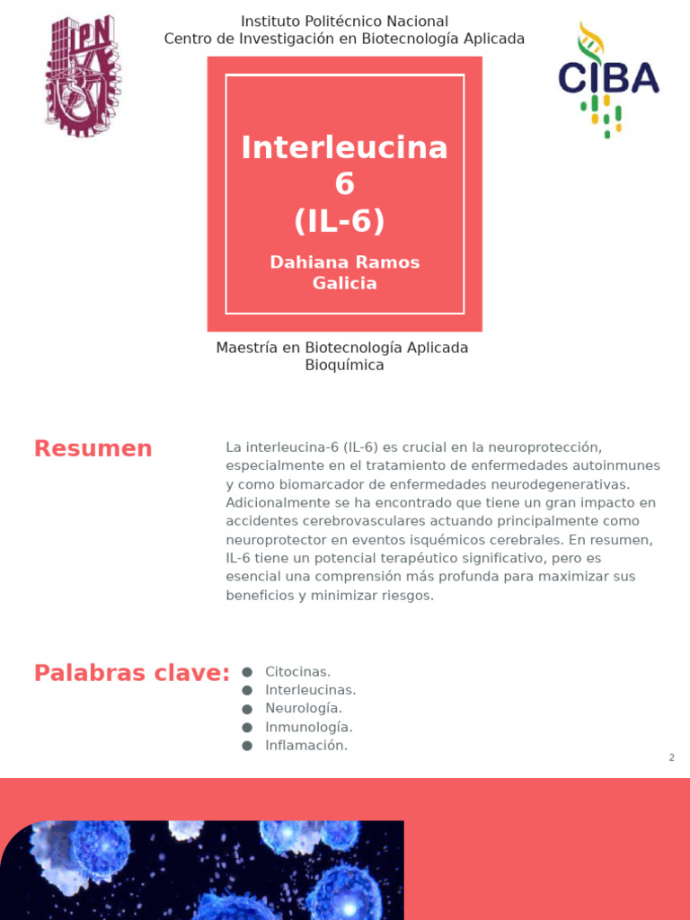 Interleucina 6 (IL-6) : Dahiana Ramos Galicia | PDF | Interleucina 6 ...