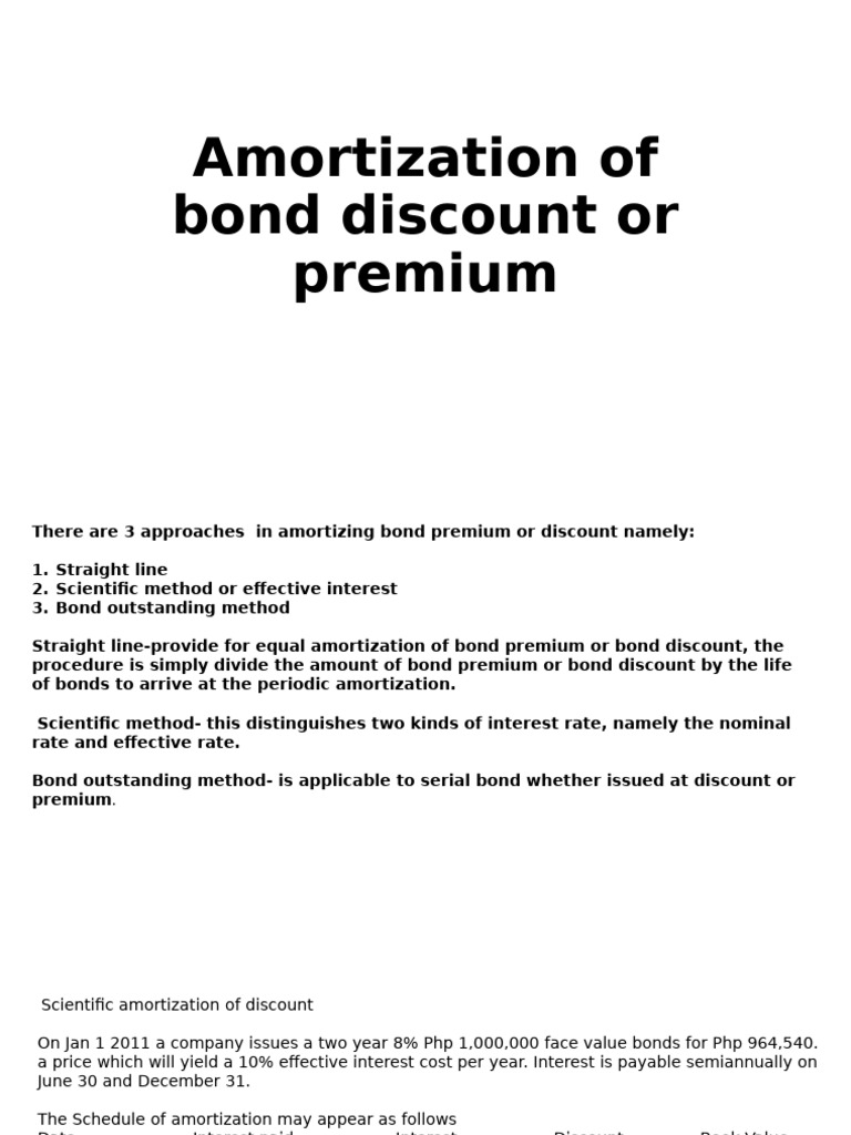 Amortization of Bond Discount or Premium Bond Valuation | PDF | Bonds (Finance) | Book Value
