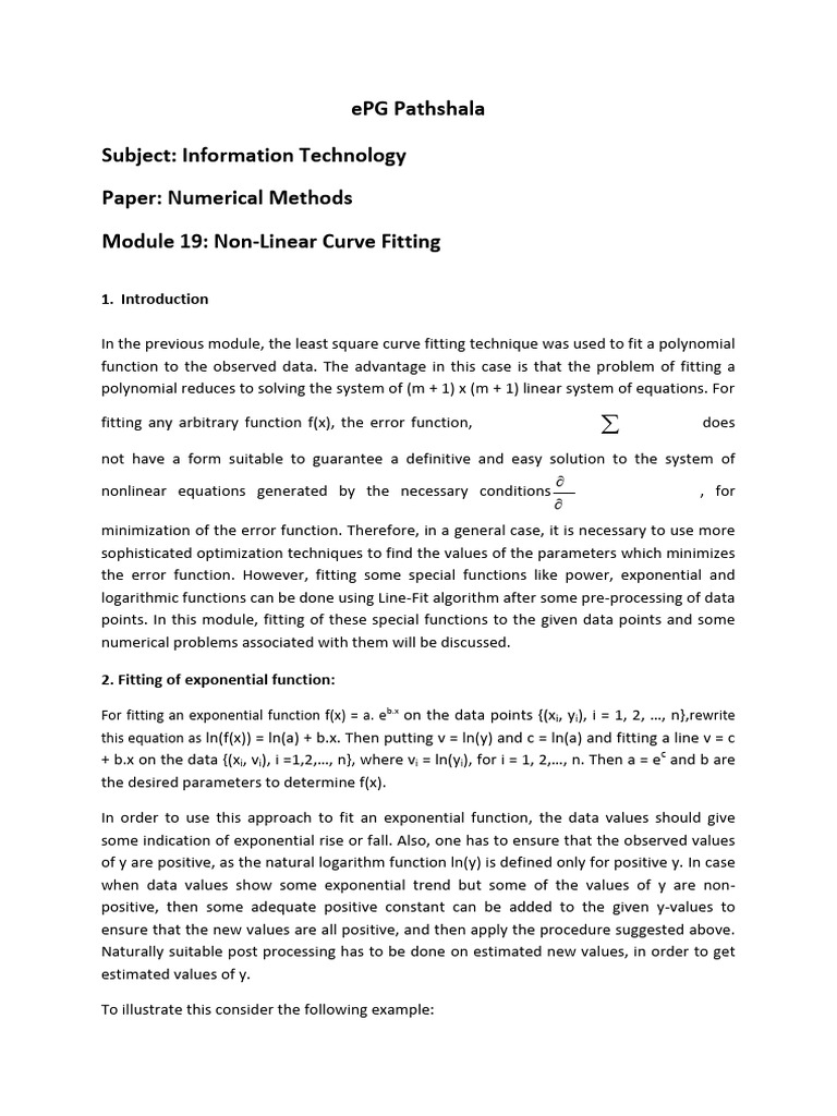 1505729799module19 Econtent | PDF | Errors And Residuals | Function (Mathematics)