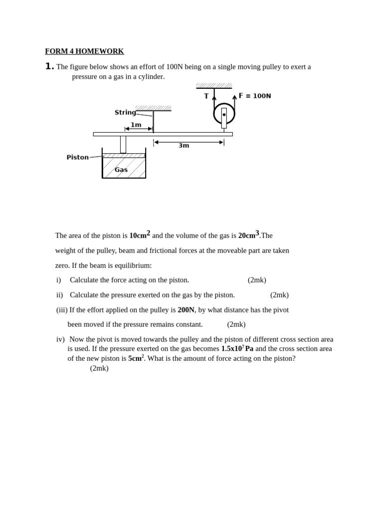 Form 4 Homework | PDF