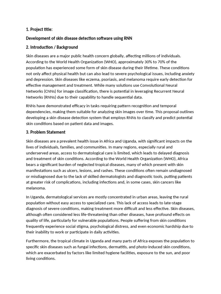 SKIN DISEASE PROJECT | PDF | Medical Diagnosis