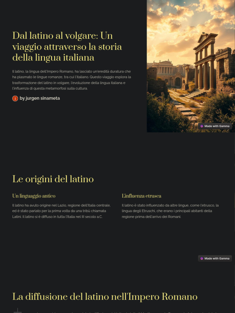 Dal Latino Al Volgare Un Viaggio Attraverso La Storia Della Lingua ...