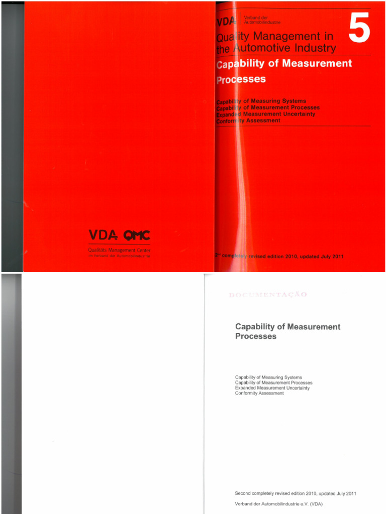 NM-VDA 5 Capability of Measurement Processes | PDF
