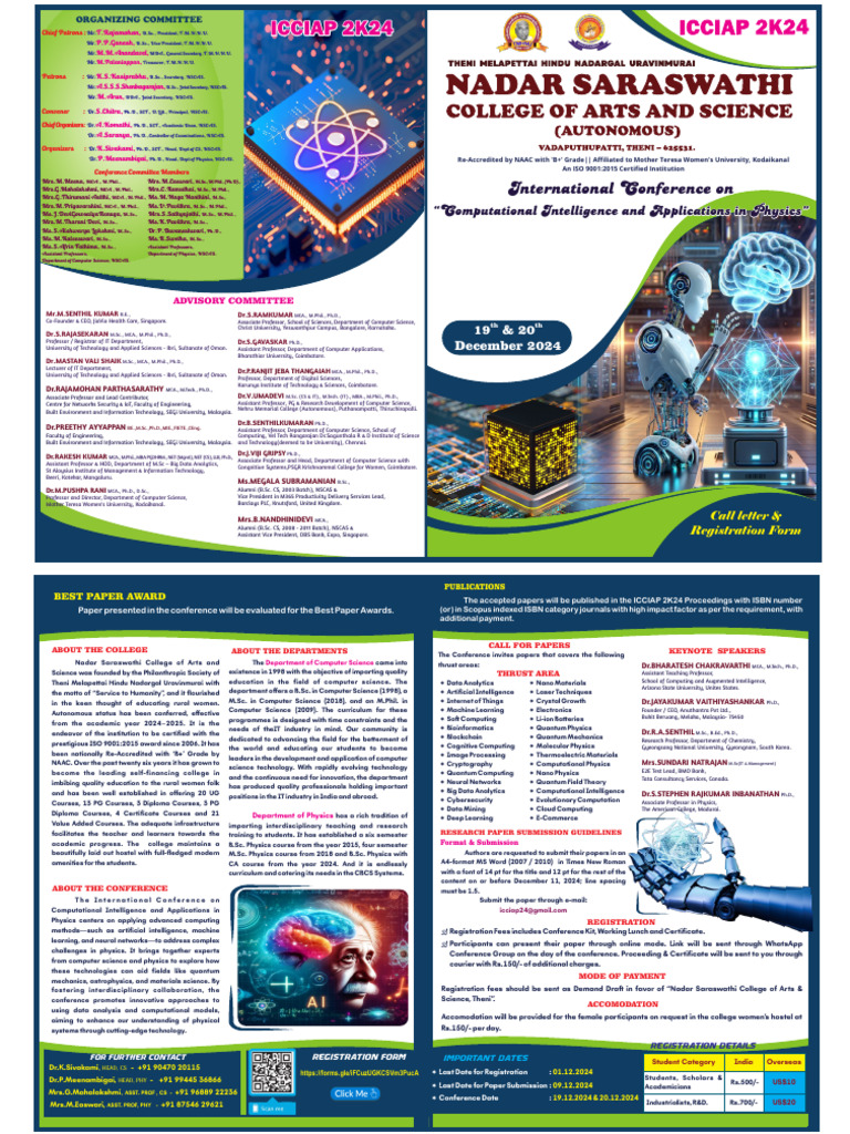 CSPHY Conference - Flyer-1 | PDF | Science | Computing