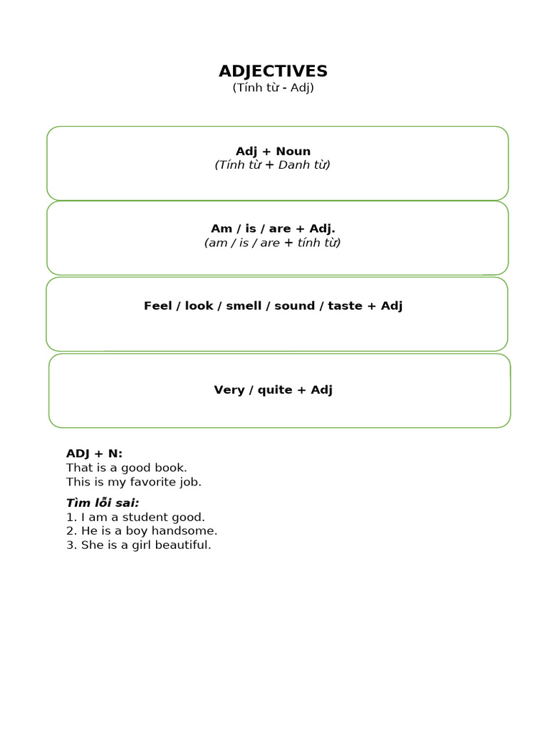 A1 - unit 5 - adjectives | PDF | Morphology | Semantic Units