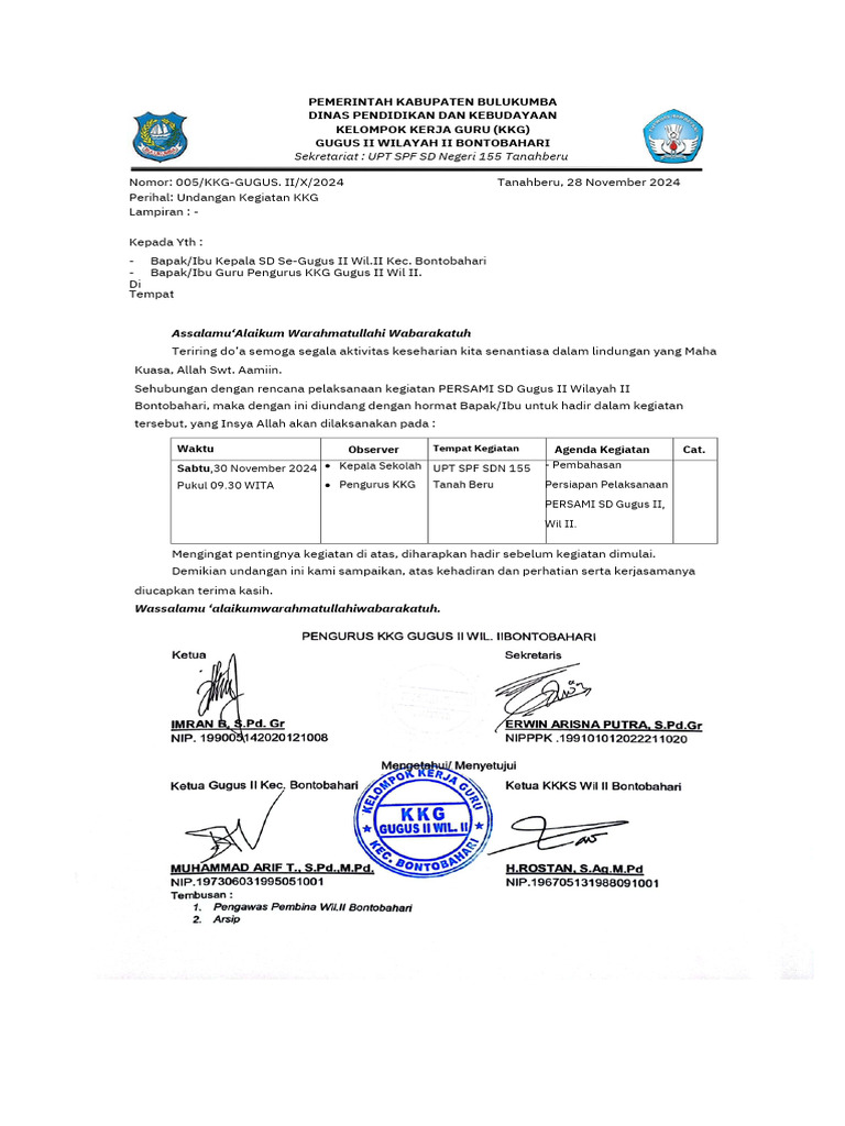 Undangan Persiapan PERSAMI | PDF