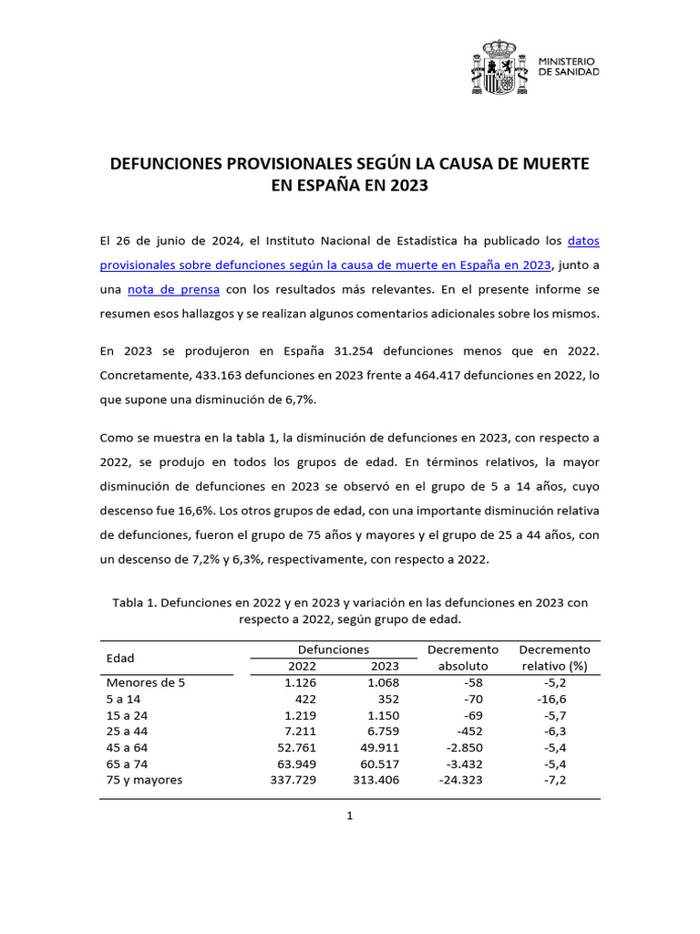 Defun 2023 | PDF | Influenza | Causas de la muerte