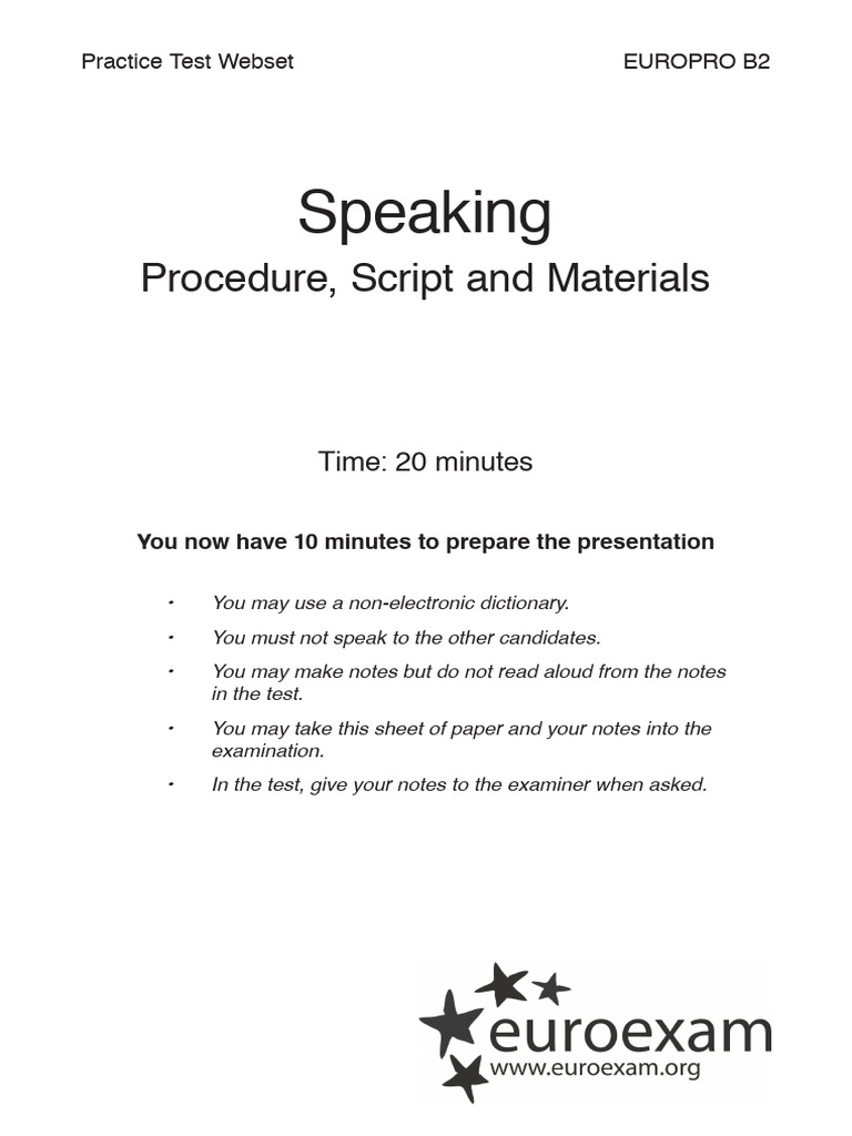 71 B2pro WEB QUE Speaking Material | PDF