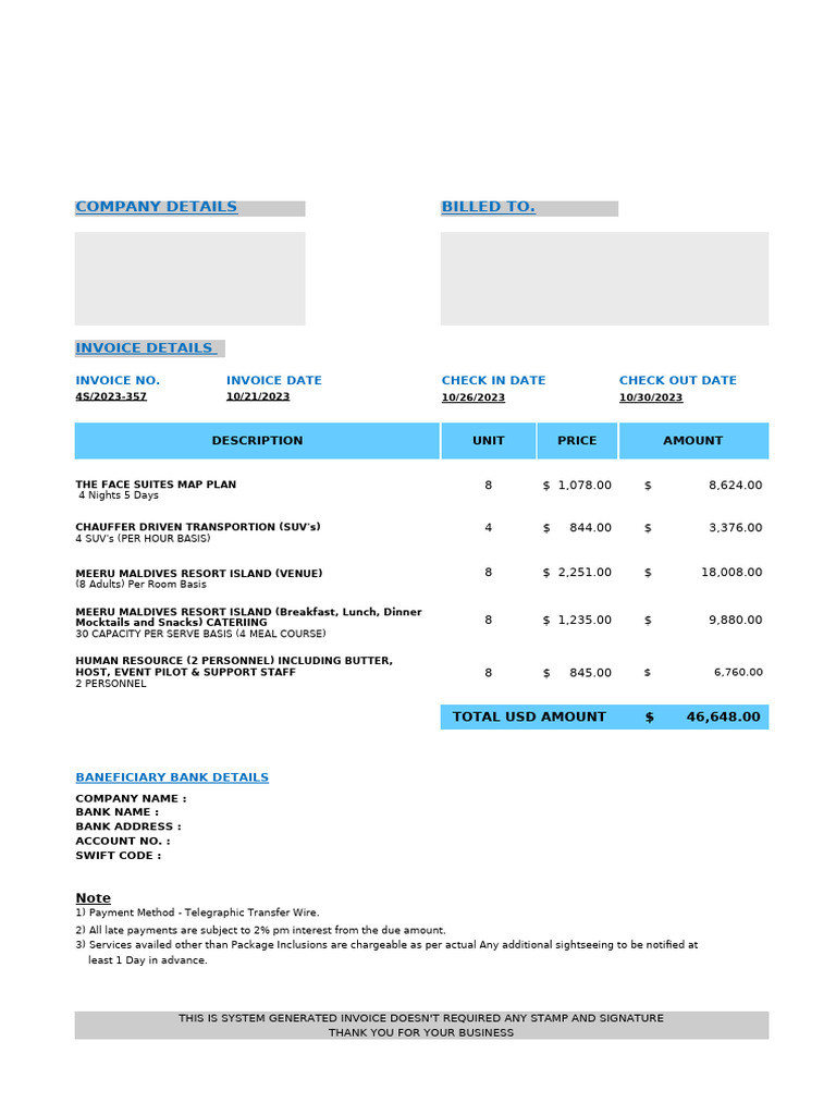 Invoice 4s | PDF