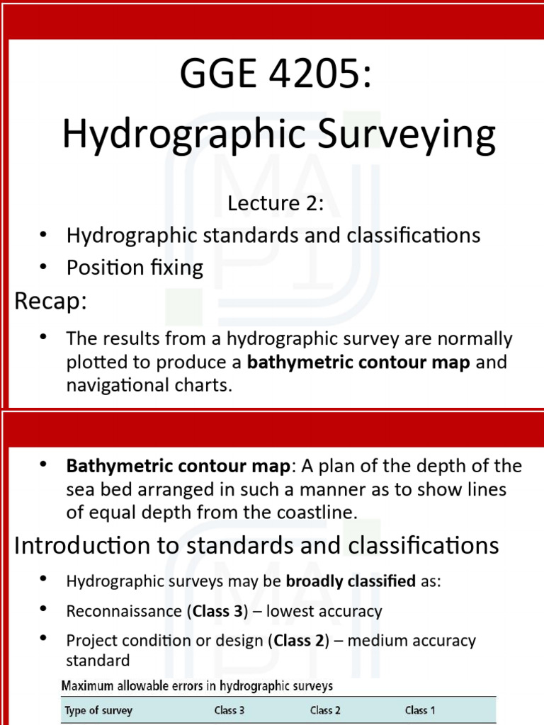 2_GGE 4205-Hydrographic standards n Horizontal positioning 2 | PDF ...