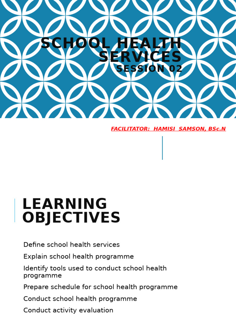 SESSION 02. SCHOOL HEALTH SERVICES | PDF | Psychology | Psychological ...