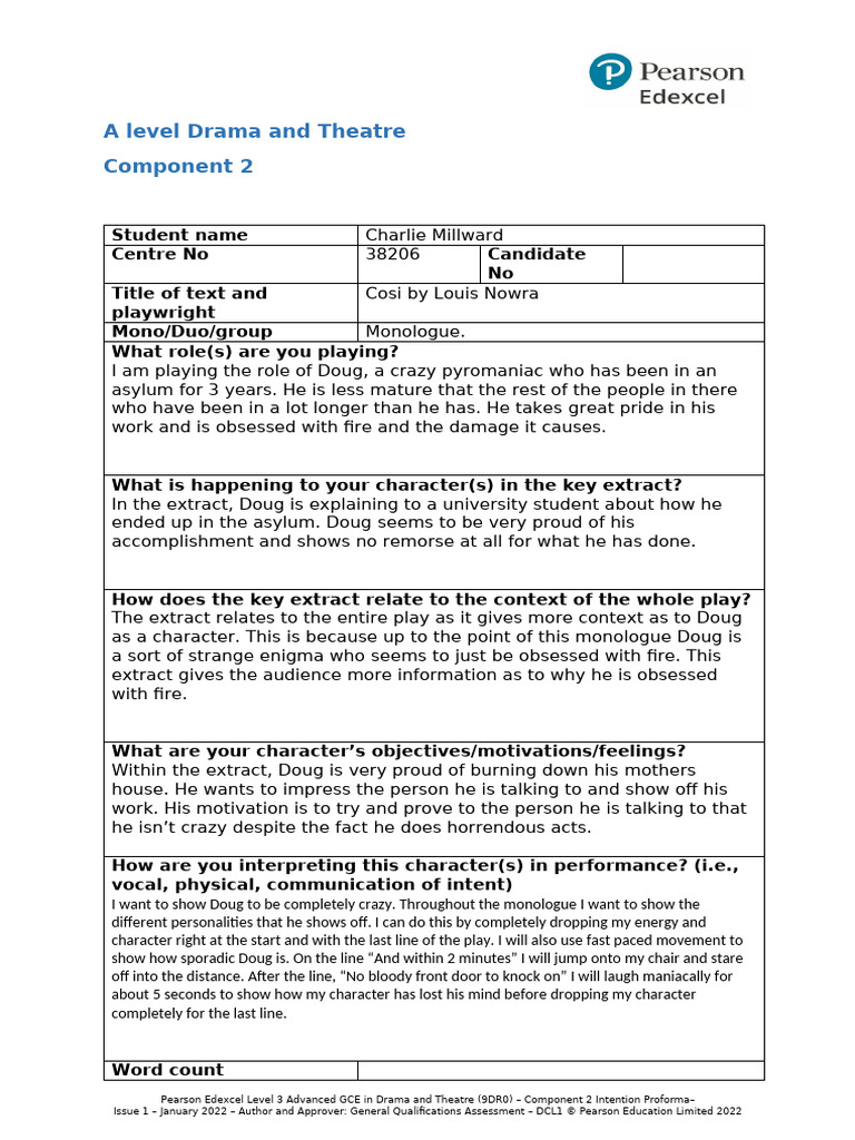 Statement of Intentions Template - Please Download Before Editing | PDF