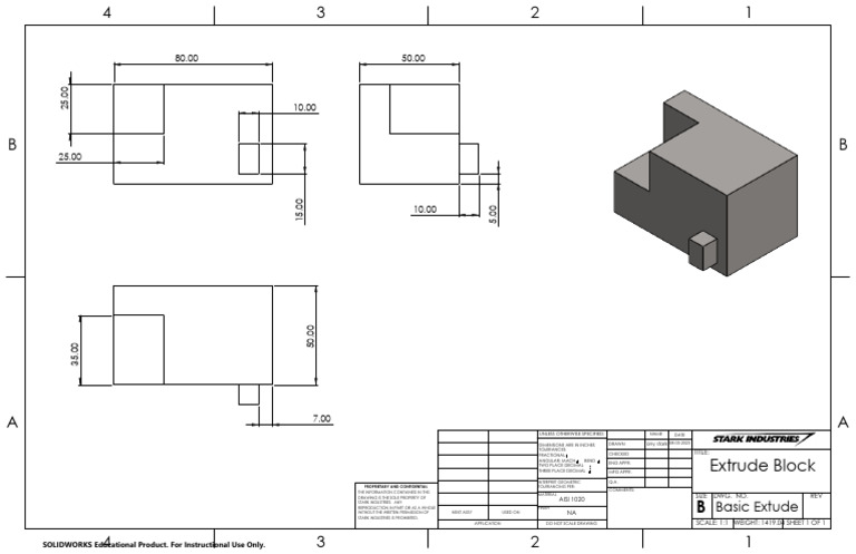 Basic Extrude (In-Class) | PDF