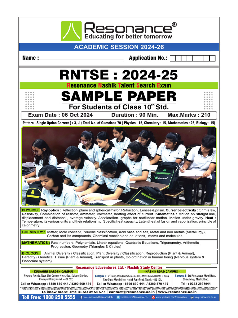 (4744)-rntse-10th-sample-paper-2024-2025 | PDF | Menstrual Cycle
