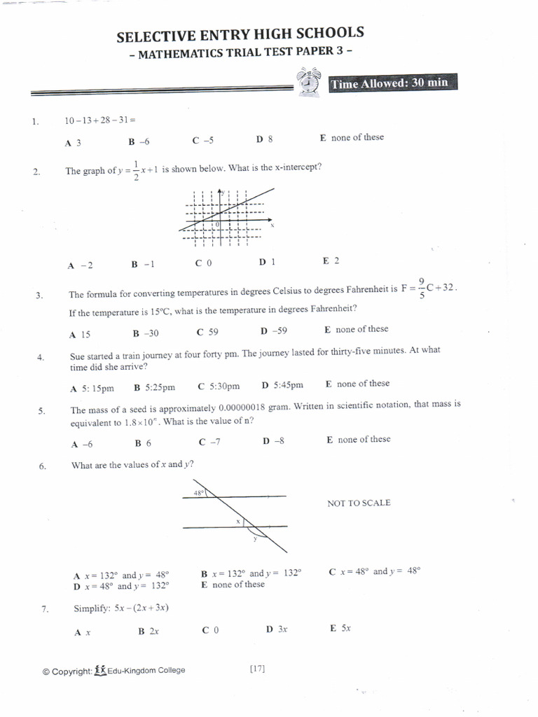 Trial_Test_Papers_3 | PDF