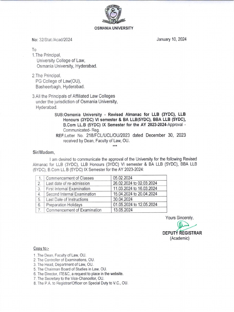 LLB Almance 6TH Sem 2023 - 2024 | PDF