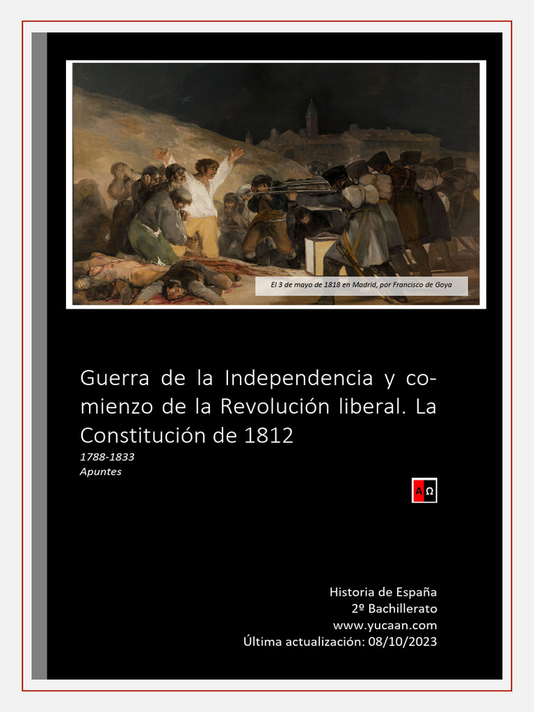 Guerra Independencia y Constitución 1812 Apuntes | PDF | Guerra ...