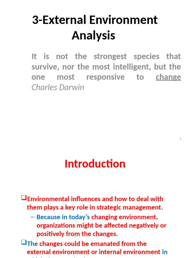 Chapter 3 External Environment Analysis | PDF | Elasticity (Economics) | Supply Chain