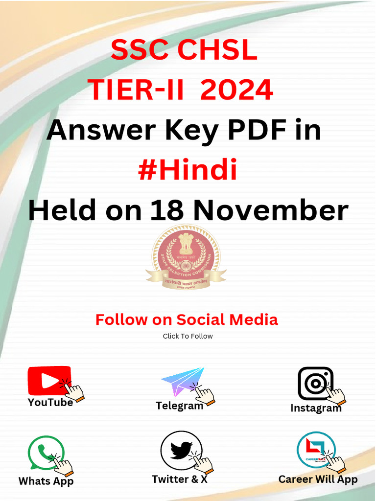 SSC CHSL 2024 Tier 2 Question Paper PDF IN HINDI | PDF