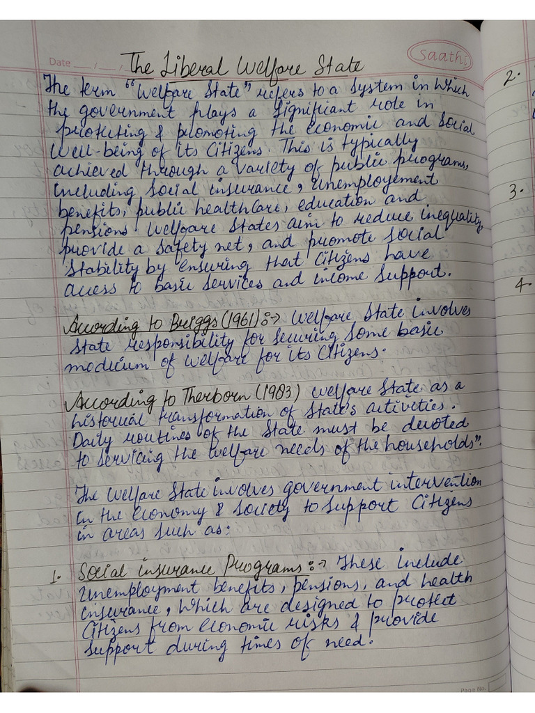 Liberal Welfare State | PDF