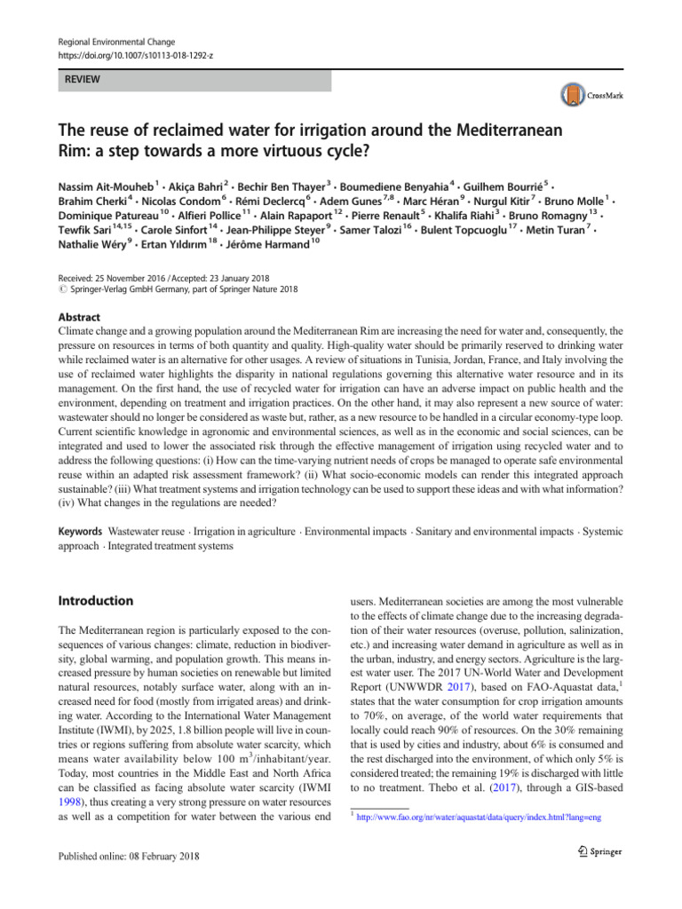 the_reuse_of_reclaimed_water_for_irrigation_around_the_mediterranean ...