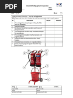 Fire Extinguisher Inspection Checklist | PDF | Equipment