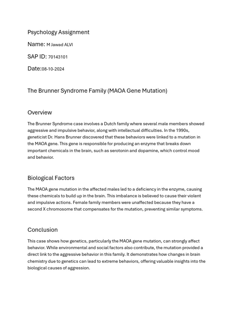 Psychology Assignment | PDF