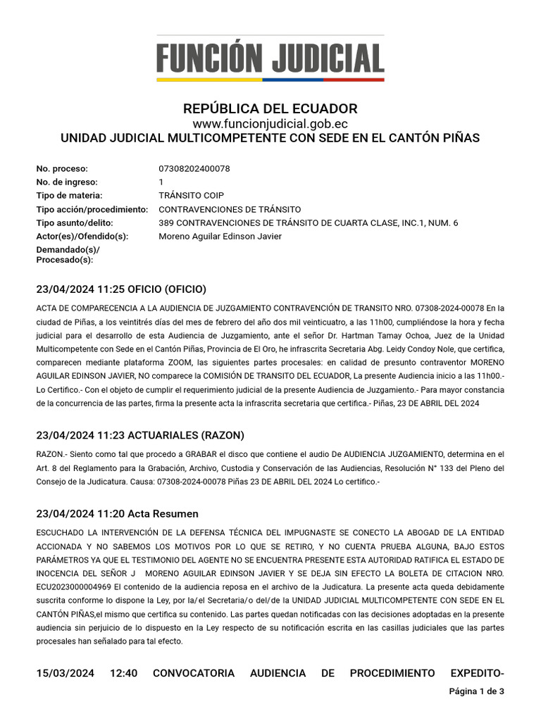 Expel 07308202400078 25875865 26042024 | PDF | Debido al proceso ...
