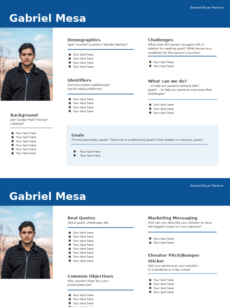 Buyer Persona Templates | PDF | Human Communication | Communication