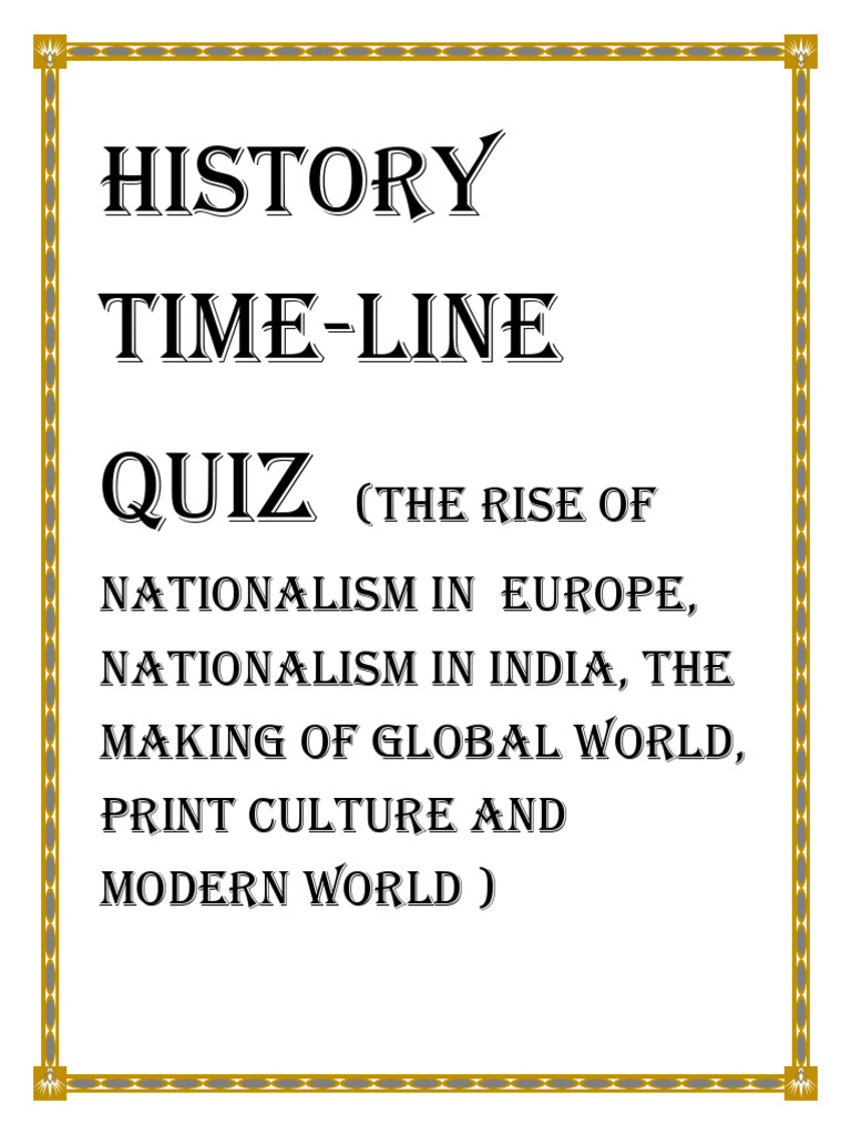 History Class 10 Time Line | PDF