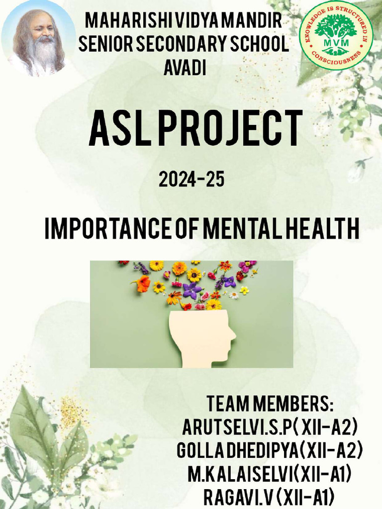 Bonafide Certificate: Mental Health Project | PDF | Mental Health | Mental Disorder