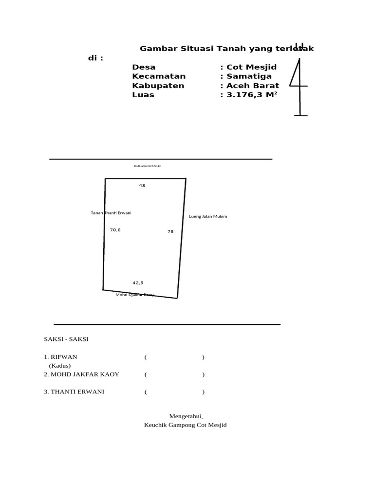 Gambar Situasi Tanah MUSRIYADI | PDF