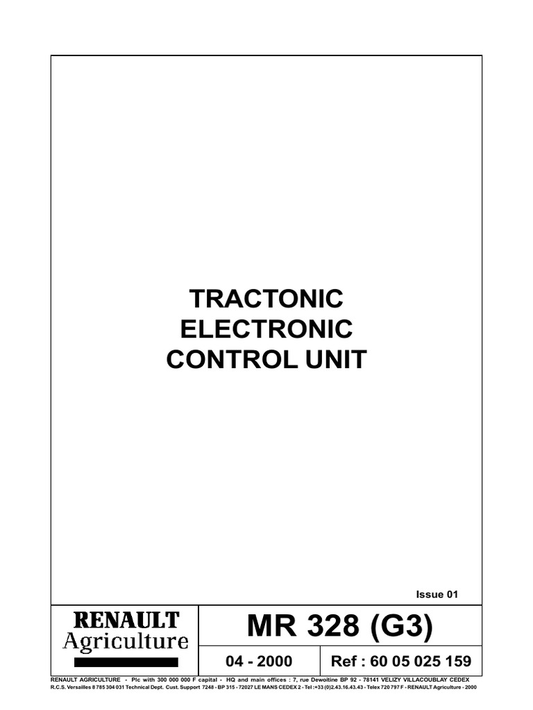 Chapter G3 - TRACTONIC ELECTRONIC CONTROL UNIT | PDF | Manual Transmission | Clutch