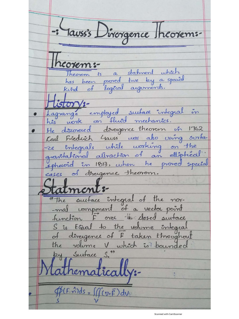 Gausss Divergence Pdf