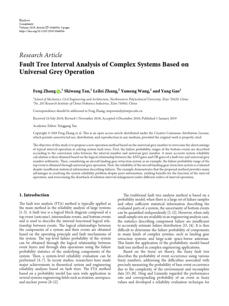 Fault_Tree_Interval_Analysis_of_Complex_Systems_Ba | PDF | Reliability Engineering | Statistics