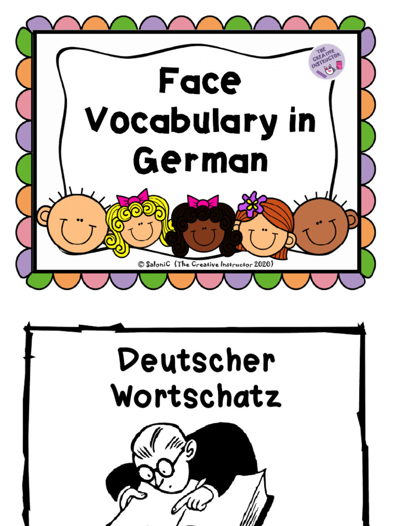 Face Face Vocabulary in Vocabulary in German German German German | PDF