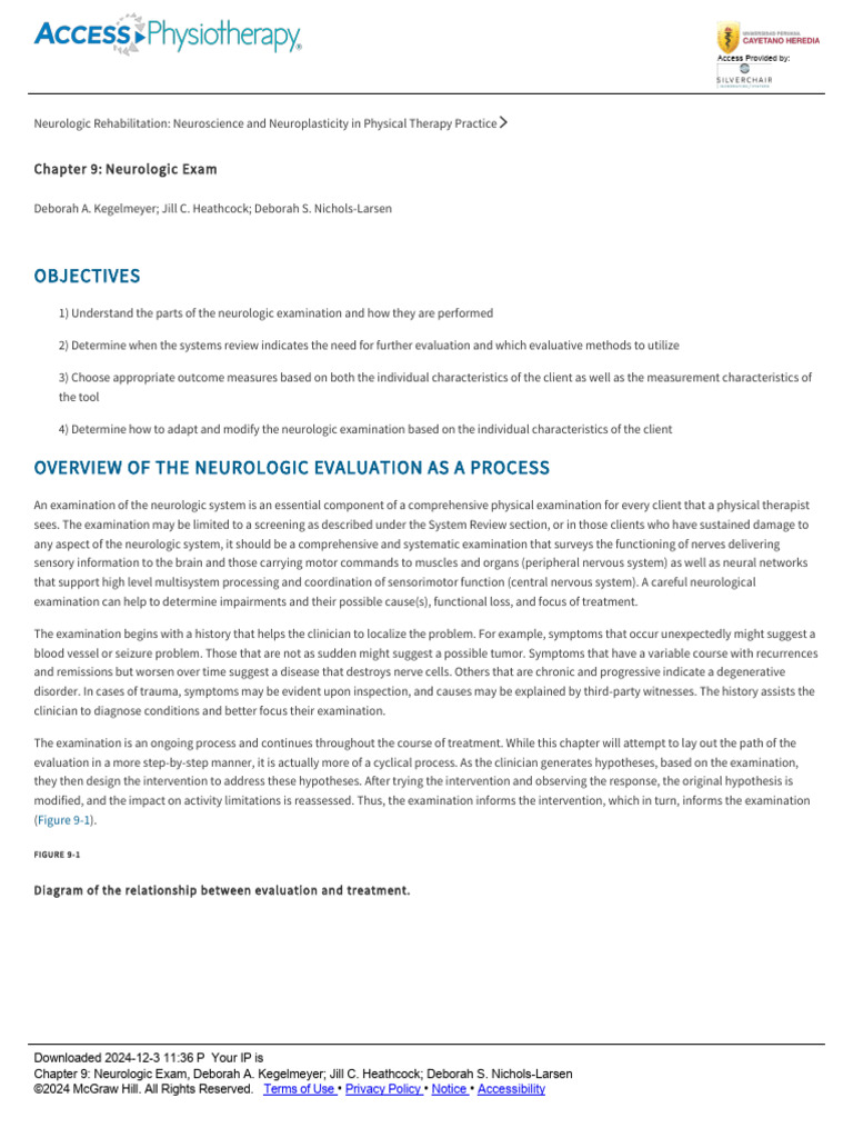Chapter 9_ Neurologic Exam | PDF | Neurology | Physical Examination