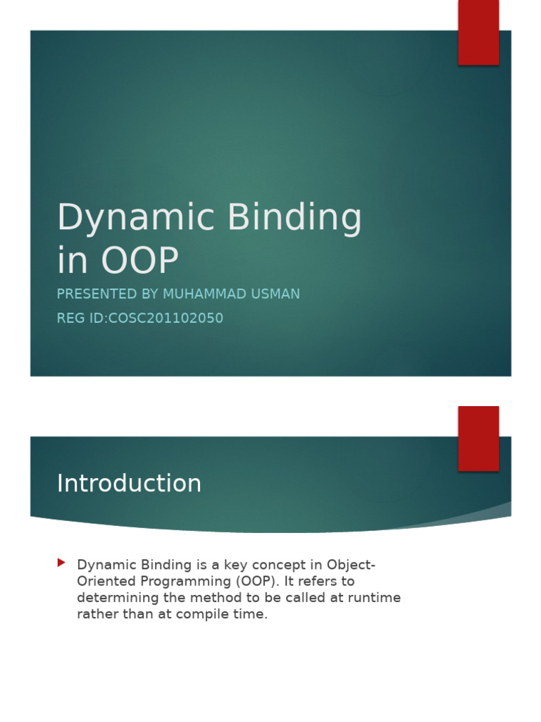 Dynamic Binding in OOP Extended | PDF
