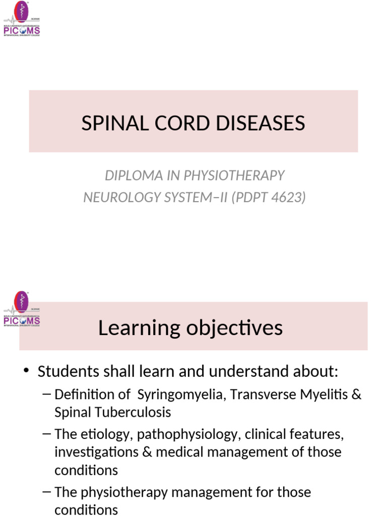Spinal Cord Disease | PDF | Nervous System | Diseases And Disorders