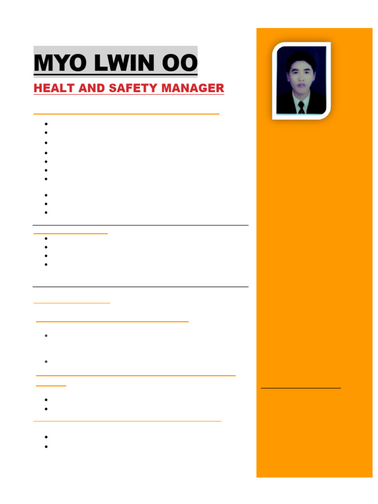 Myo Lwin oo Cv | PDF | Engines | Mechanical Engineering