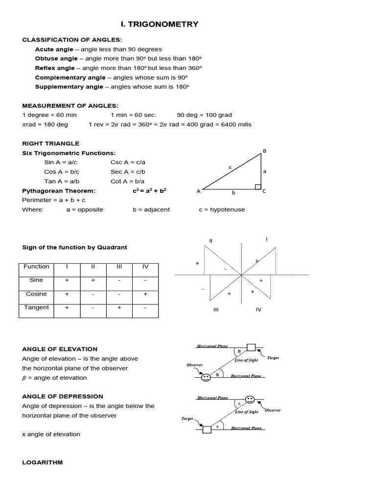 ME-430-MATH-TRIGO | PDF | Trigonometric Functions | Geometry